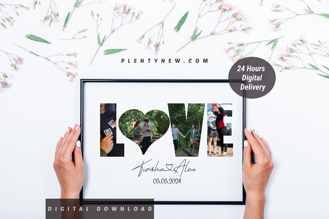 Couple Photo Collage, Love Photo Collage, Anniversary Gifts, Family ...