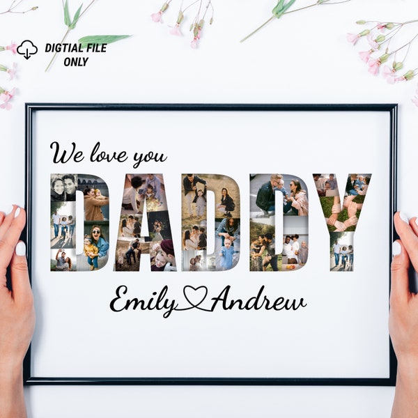 Fathers Day Photo Collage Card Printable - Etsy