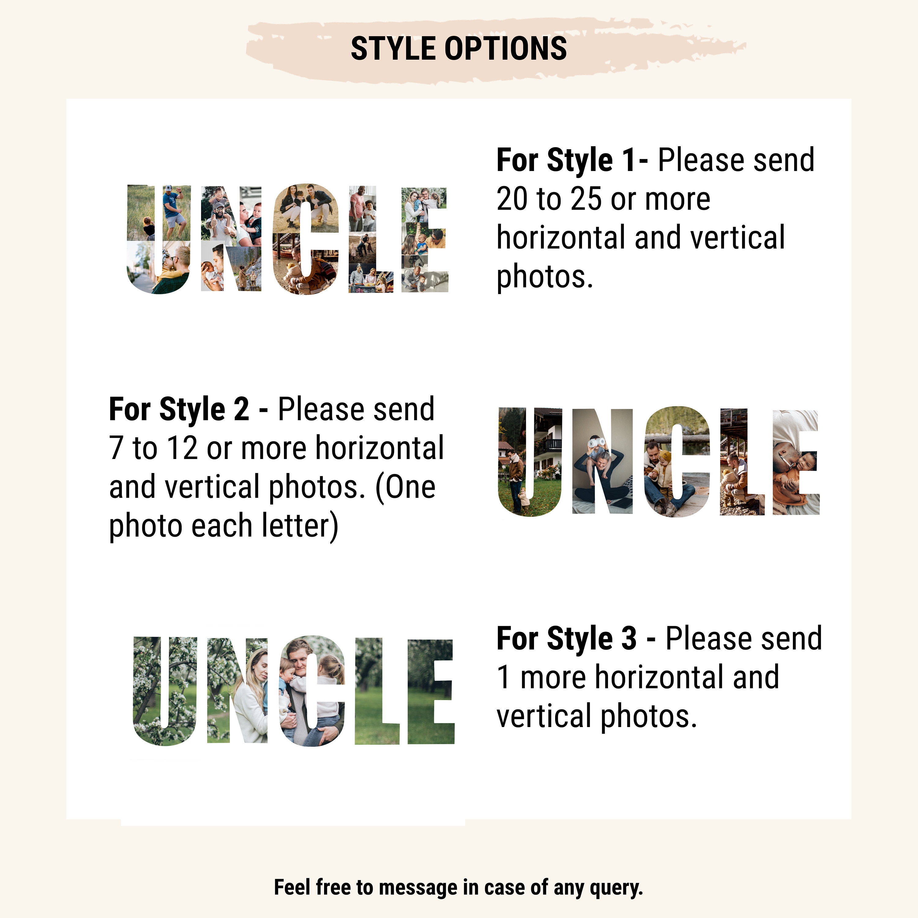 Uncle photo collage Digital photo collage Uncle custom gift | Etsy