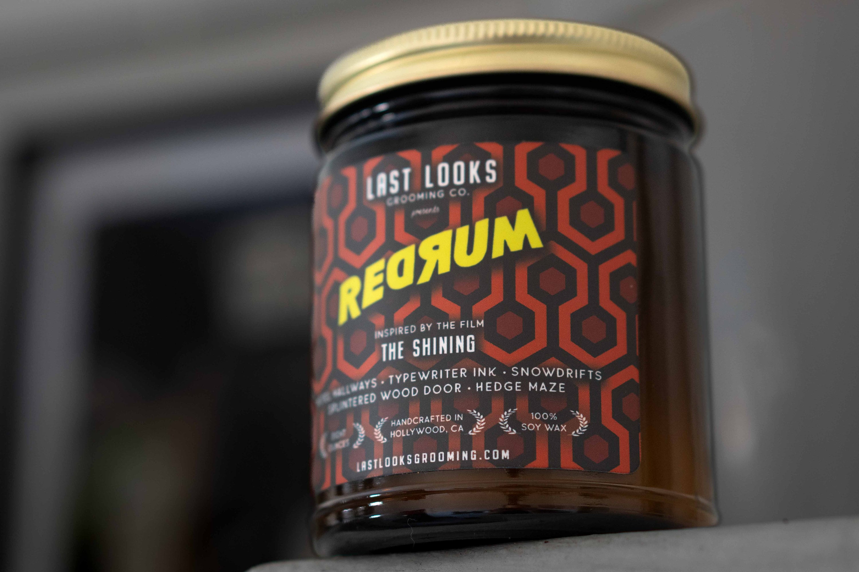 Redrum (inspired by the Shining) Natural Soy Candle | Stanley Kubrick ...