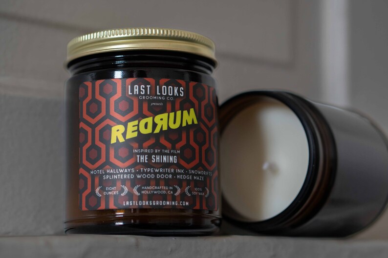 Redrum (inspired by the Shining) Natural Soy Candle | Stanley Kubrick / Jack Nicholson / Shelley ...