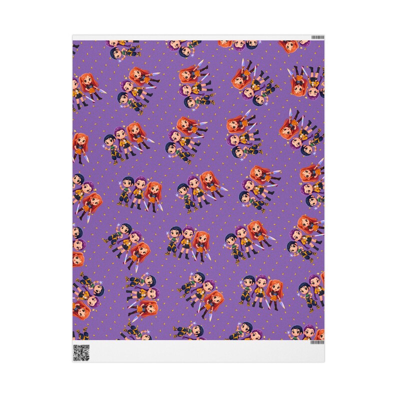 Personalized KPDH Huntrix Corn Wrapping Paper, Custom Rumi Zoey Mira ...
