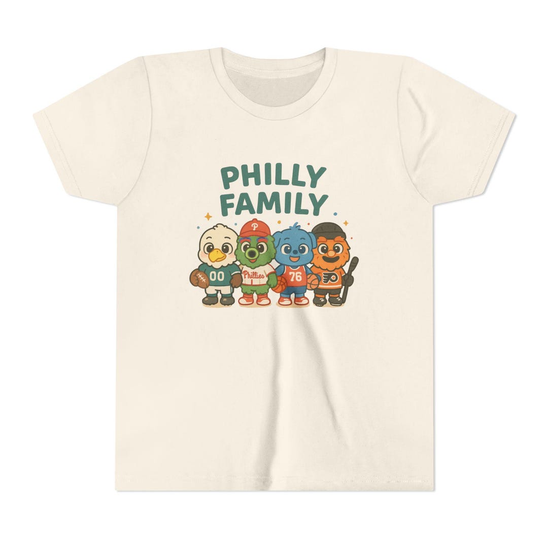 Philadelphia Cute Anime Chibi Youth Tee, Eagles Phillies Flyers 76ers ...