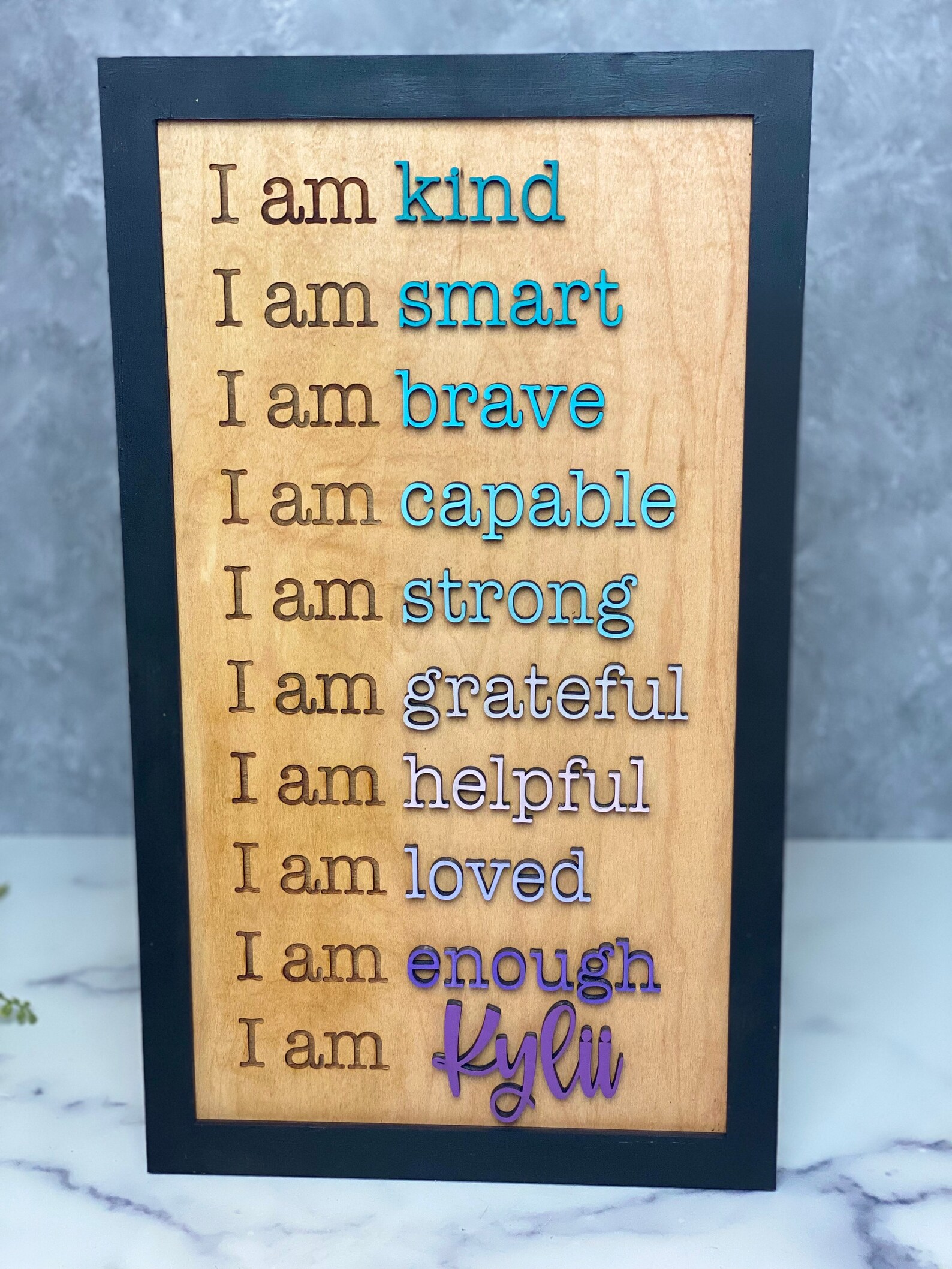 Personalized Affirmation Sign Daily Affirmation Sign for - Etsy