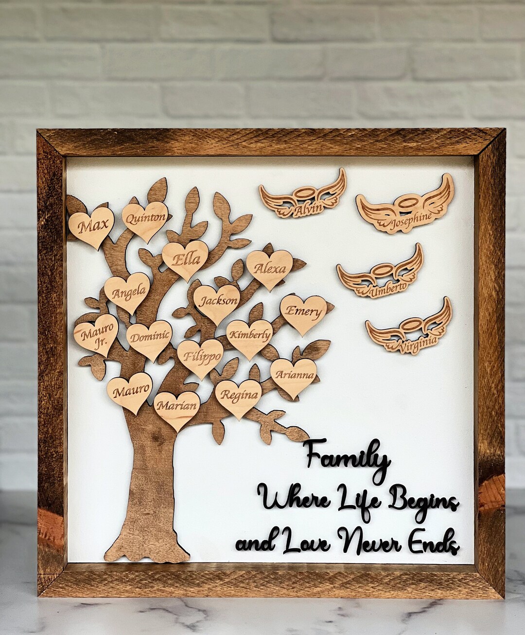 Personalized Family Tree Sign Wooden Family Tree Decor Custom Family ...