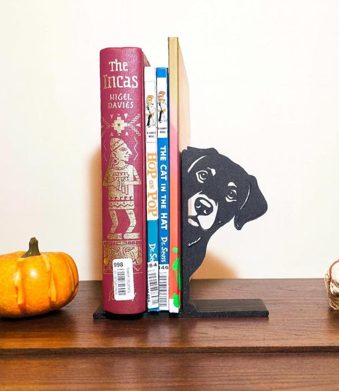 Labrador Retriever Peeking Bookend 3D Printed Matte Black - Etsy