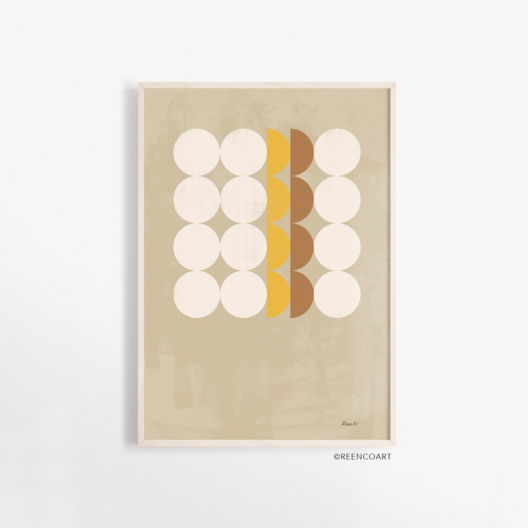 Midcentury Art Print, Midcentury Circle Modern Art, Minimalist Art ...