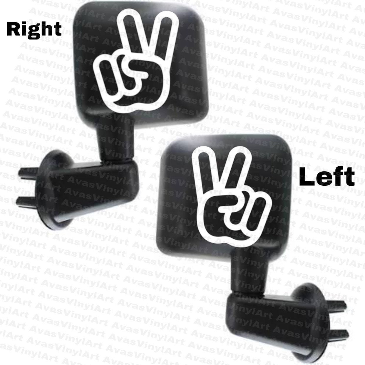 Peace Sign Jeep Wave Hands Decal | Etsy