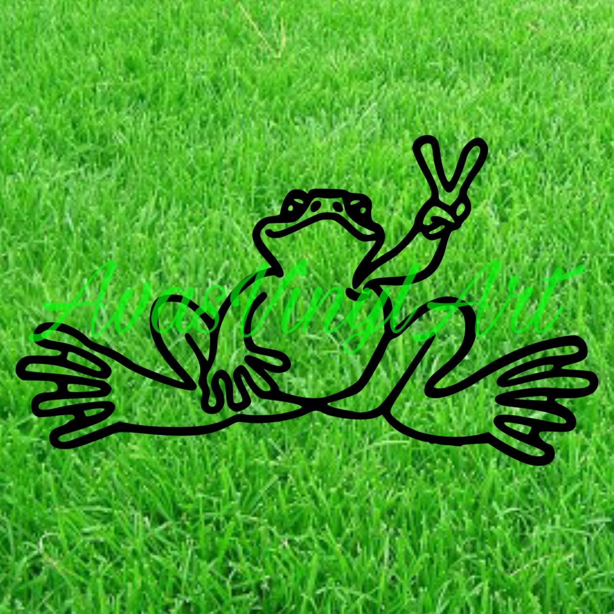 Frog Peace Sign Car Decal | Etsy