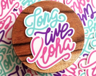 Live Aloha Sticker - Etsy