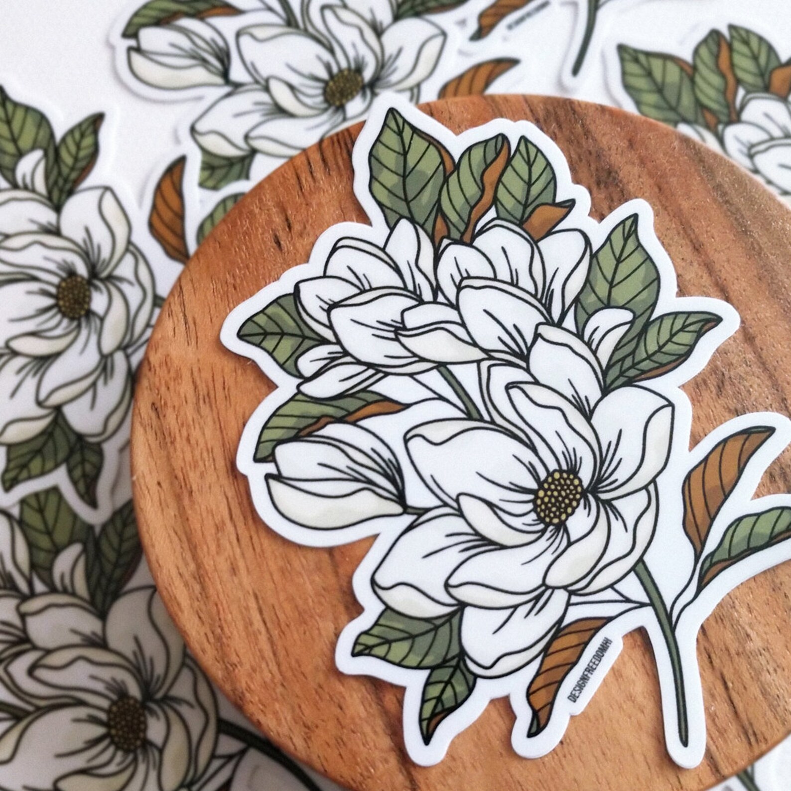 MAGNOLIA Vinyl Sticker Magnolia Sticker Southern Magnolia - Etsy