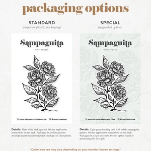 SAMPAGUITA V2 Clear Vinyl Sticker Sampaguita Sticker, Jasmine, Flower ...
