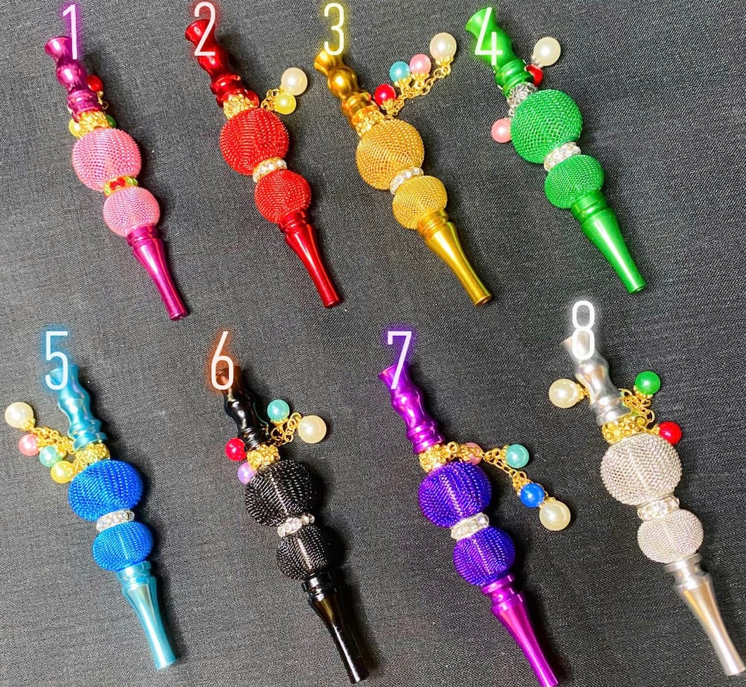Hookah Mouth Tips-rhinestone Metallic Colorful Reusable Hookah Tip ...