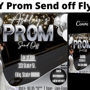 Prom Send off Flyer | Prom Invitation Flyer | Prom Party Invite ...
