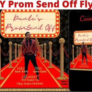 Prom Send off Flyer | Prom Invitation Flyer | Prom Party Invite ...