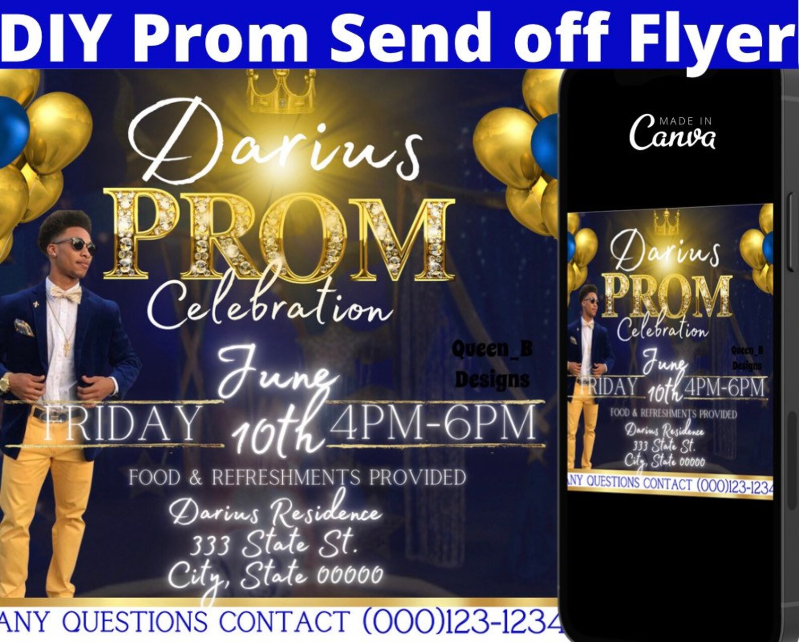 Prom Send off Flyer for Guys Prom Invitation Flyer Prom - Etsy
