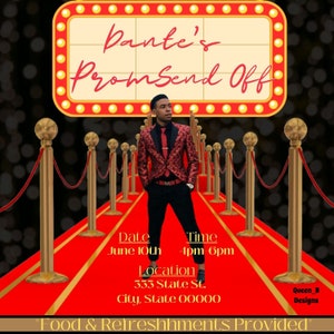 Prom Send off Flyer | Prom Invitation Flyer | Prom Party Invite ...