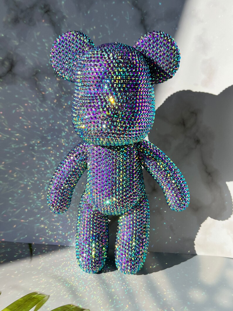 Handmade Rhinestone Bearbrick Figurine - Etsy