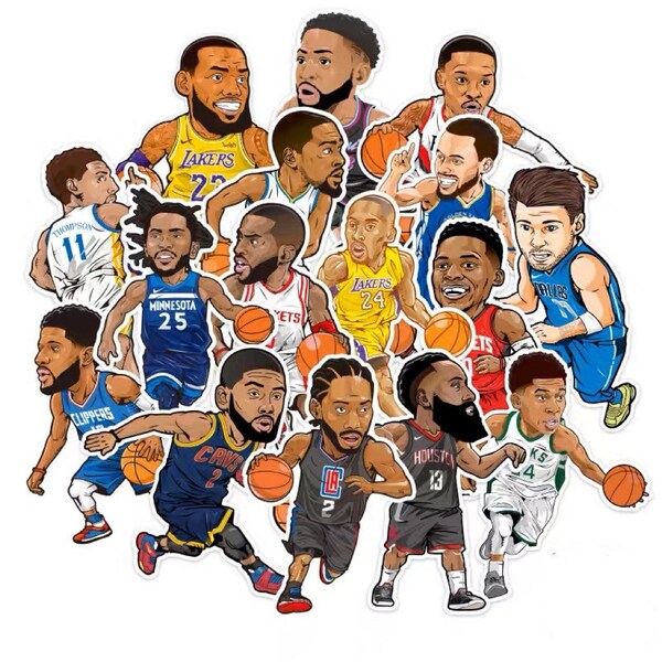 Nba Stickers - Etsy