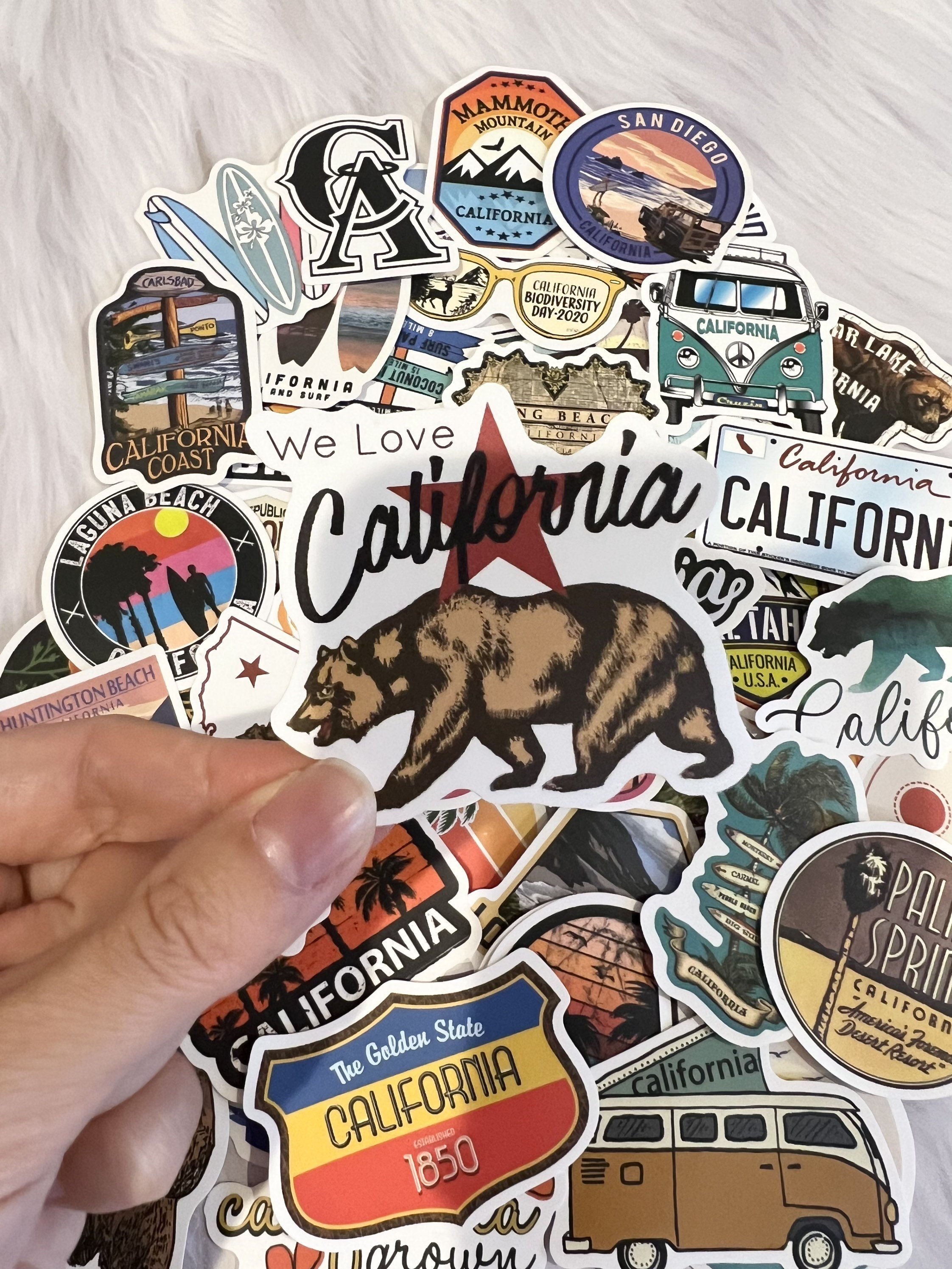 50 Pcs California Stickers - Etsy