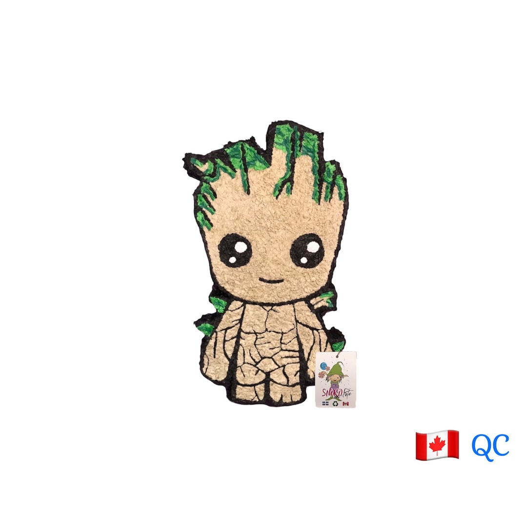 Eco-responsible Piñata Groot Marvel Made of Recycled Cardboard - Etsy