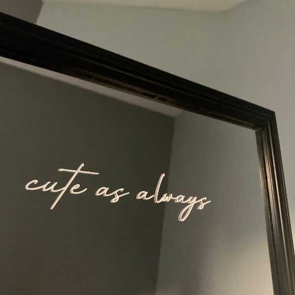 Mirror Decal - Etsy