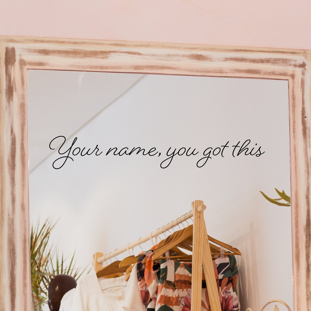Personalized Mirror Decal, Personalized Gifts, Positive Affirmation ...