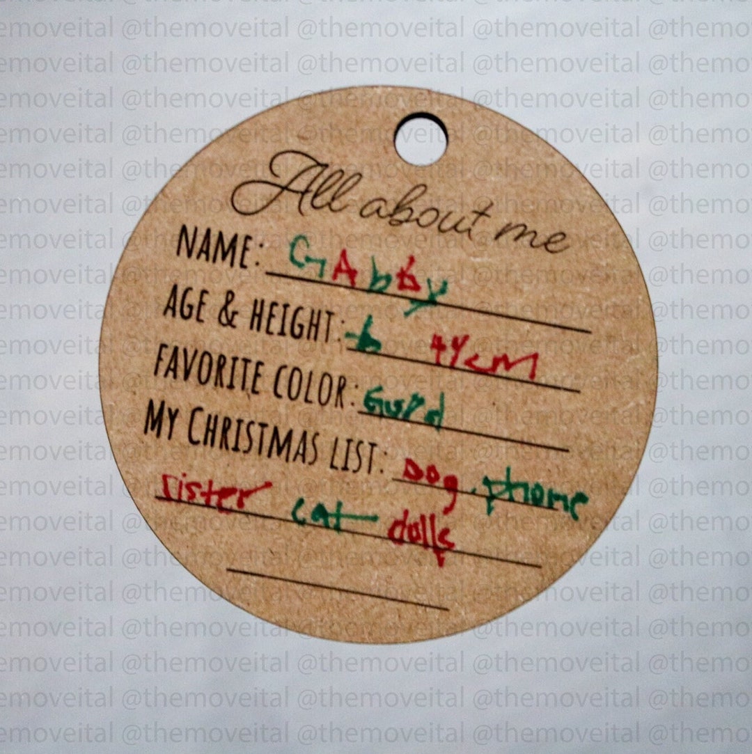 All About Me Christmas Ornament, Personalized Christmas Ornament, DIY ...