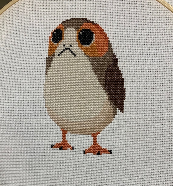 Sewing & Needlecraft Porg Inspired Cross Stitch Pattern Sewing & Fiber ...