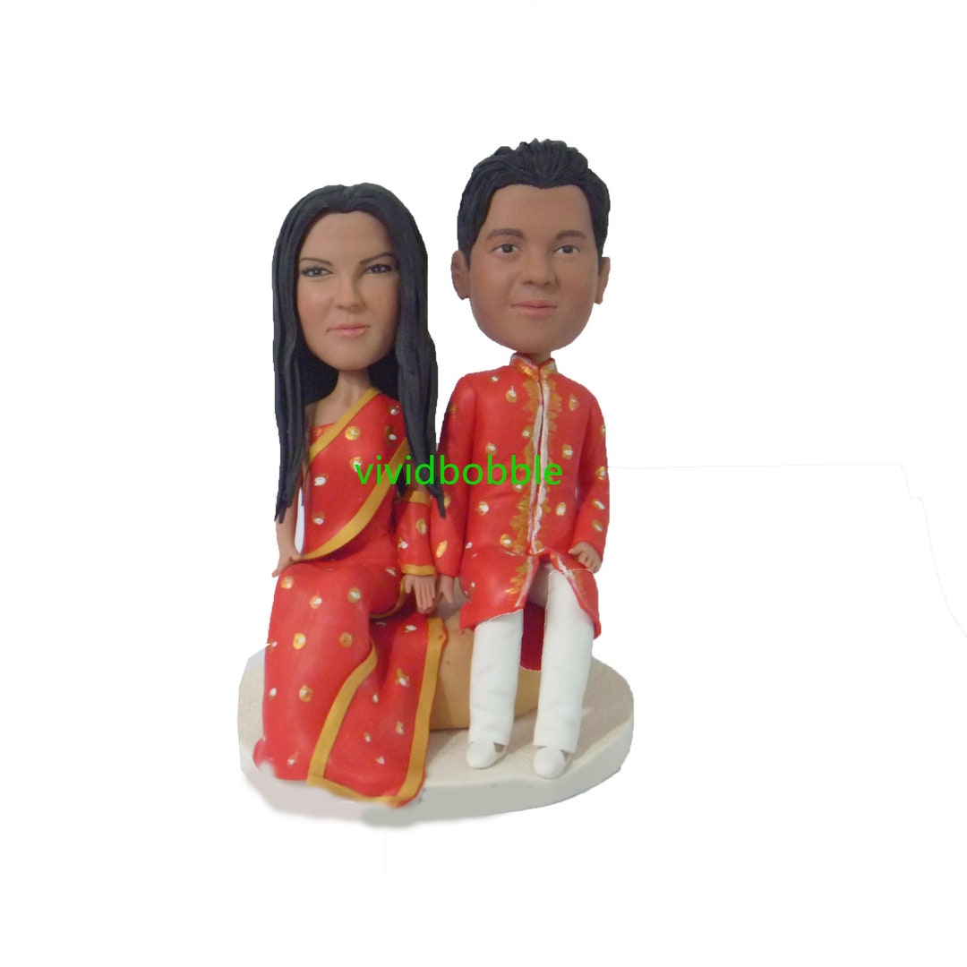 Custom Indian Wedding Bobbleheads,wedding Bobbleehads,handmade Custom ...