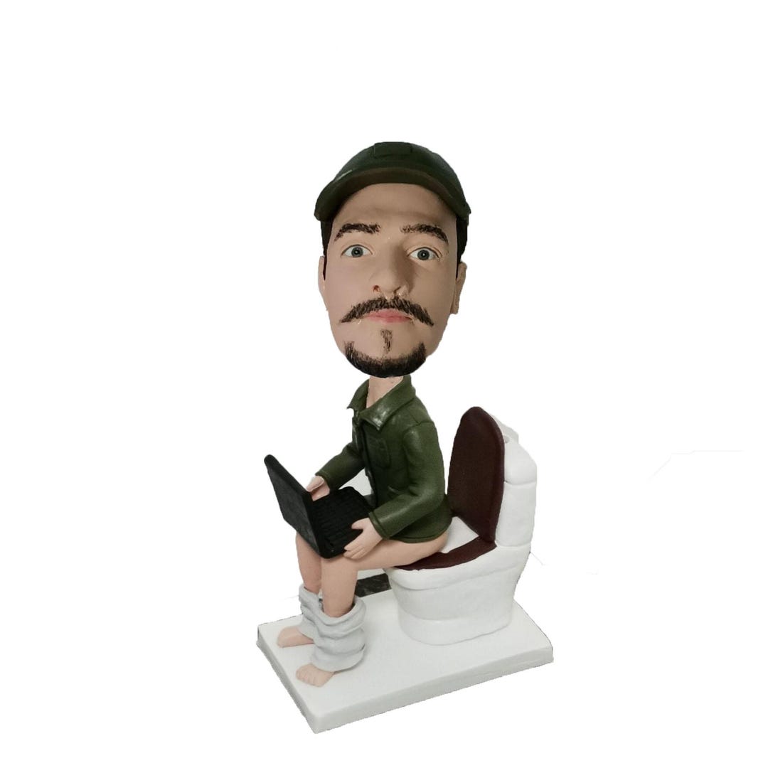Custom Man Bobblehead as Father's Day Gift, Funny Bobbhead Playing Game ...