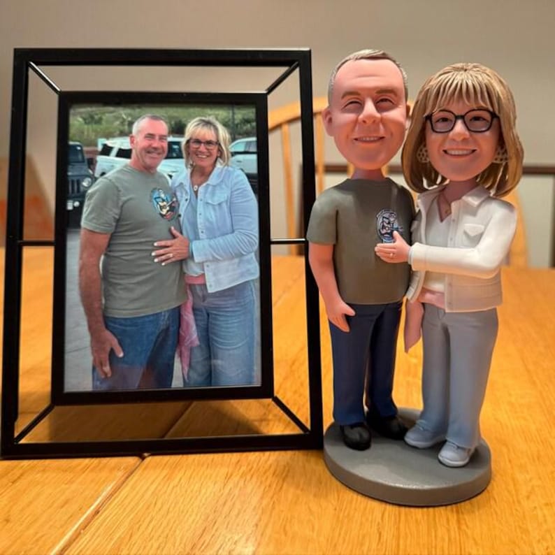 Personalized Couple Bobblehead Sculpture-handcrafted Polymer Clay ...