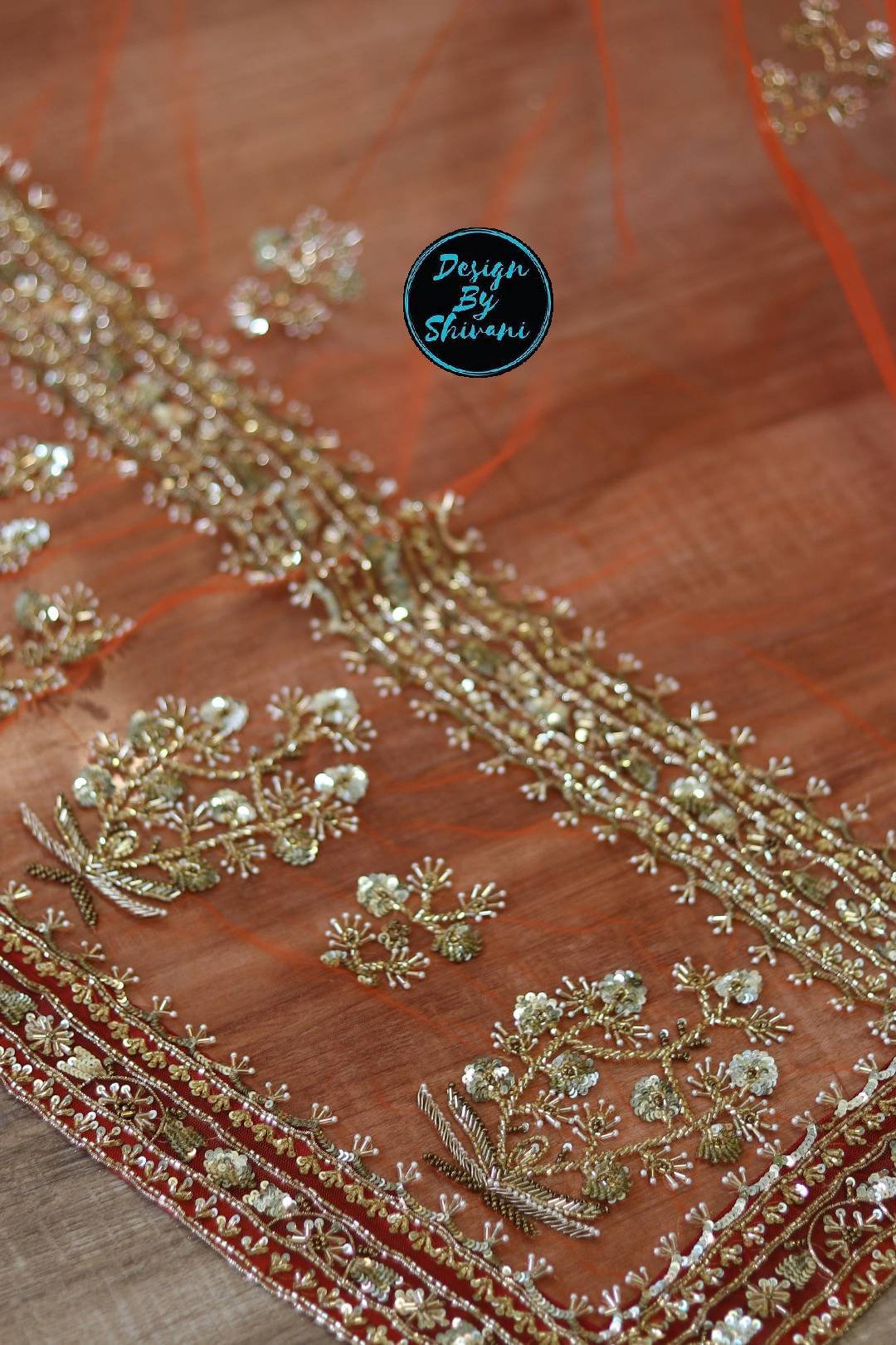 Orange Dupatta/dupatta/wedding Dupatta/shawls/net Dupatta/bulk Dupatta ...