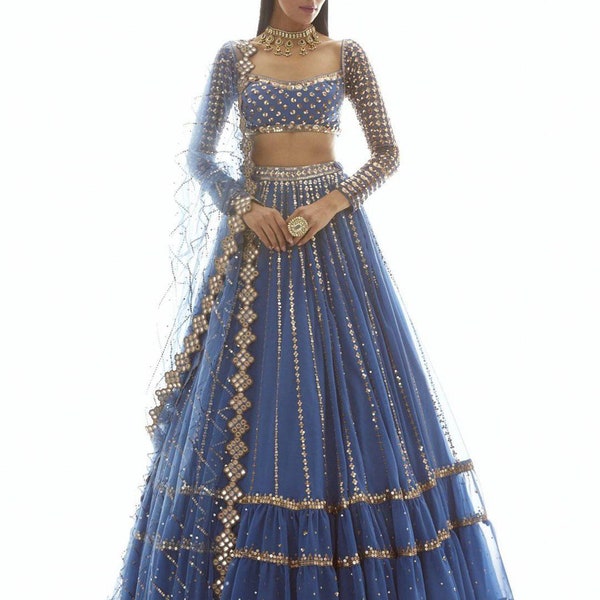 Sequin Lehenga - Etsy