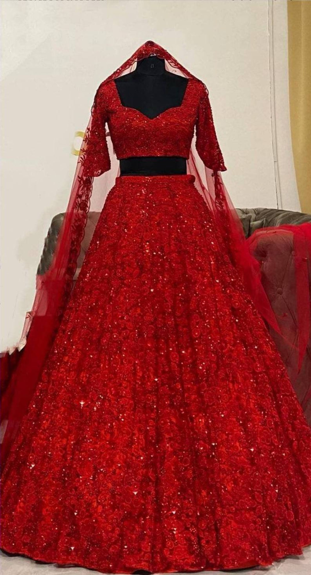 Red Bridal Lehenga/bridal Lehenga/wedding Lehenga/designer Lehenga ...