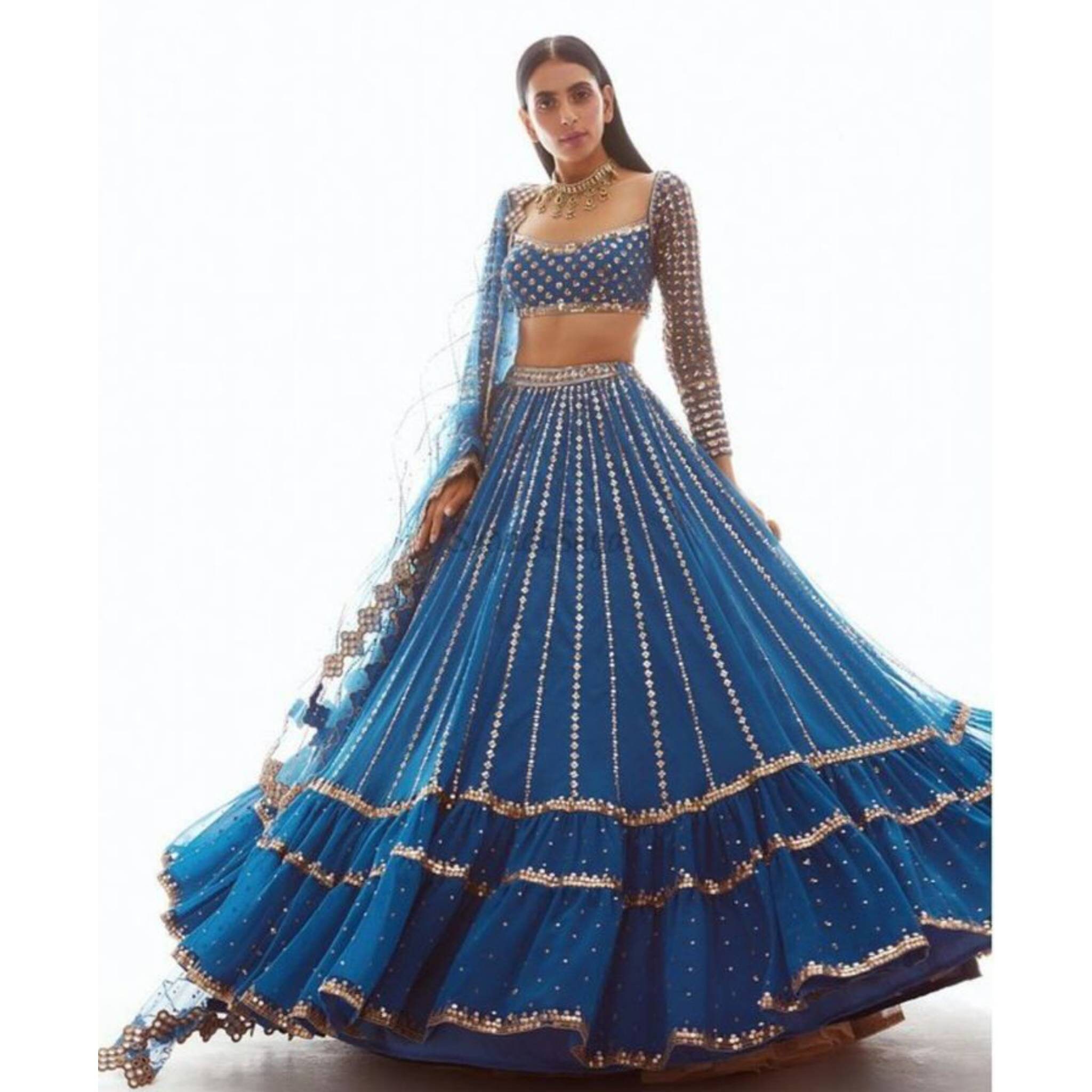 Traditional Indian Wedding Dress Blue