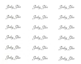 Sterling Silver Stickers | Etsy