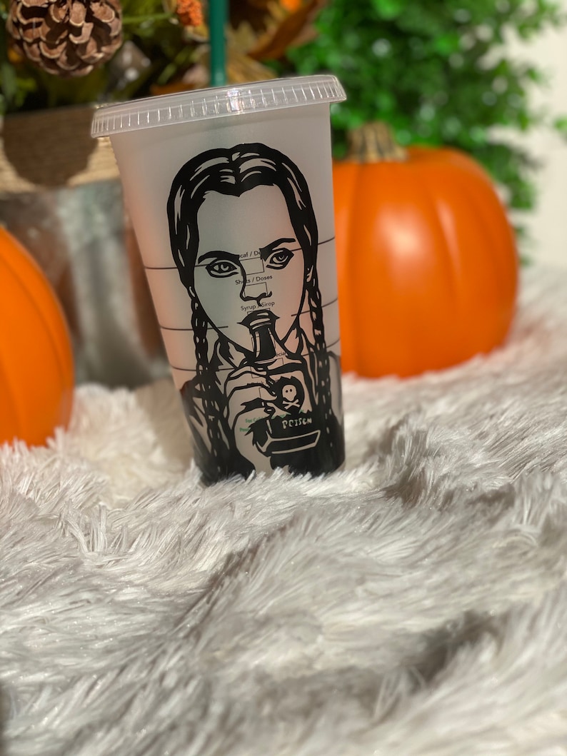 Wednesday Addams Inspired Starbucks Cold Cup - Etsy