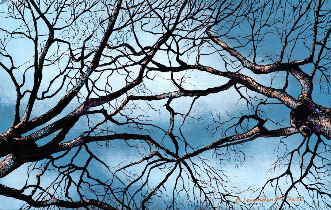 Autumn Painting Tree Painting Nature Painting Wall Art - Etsy Hong Kong