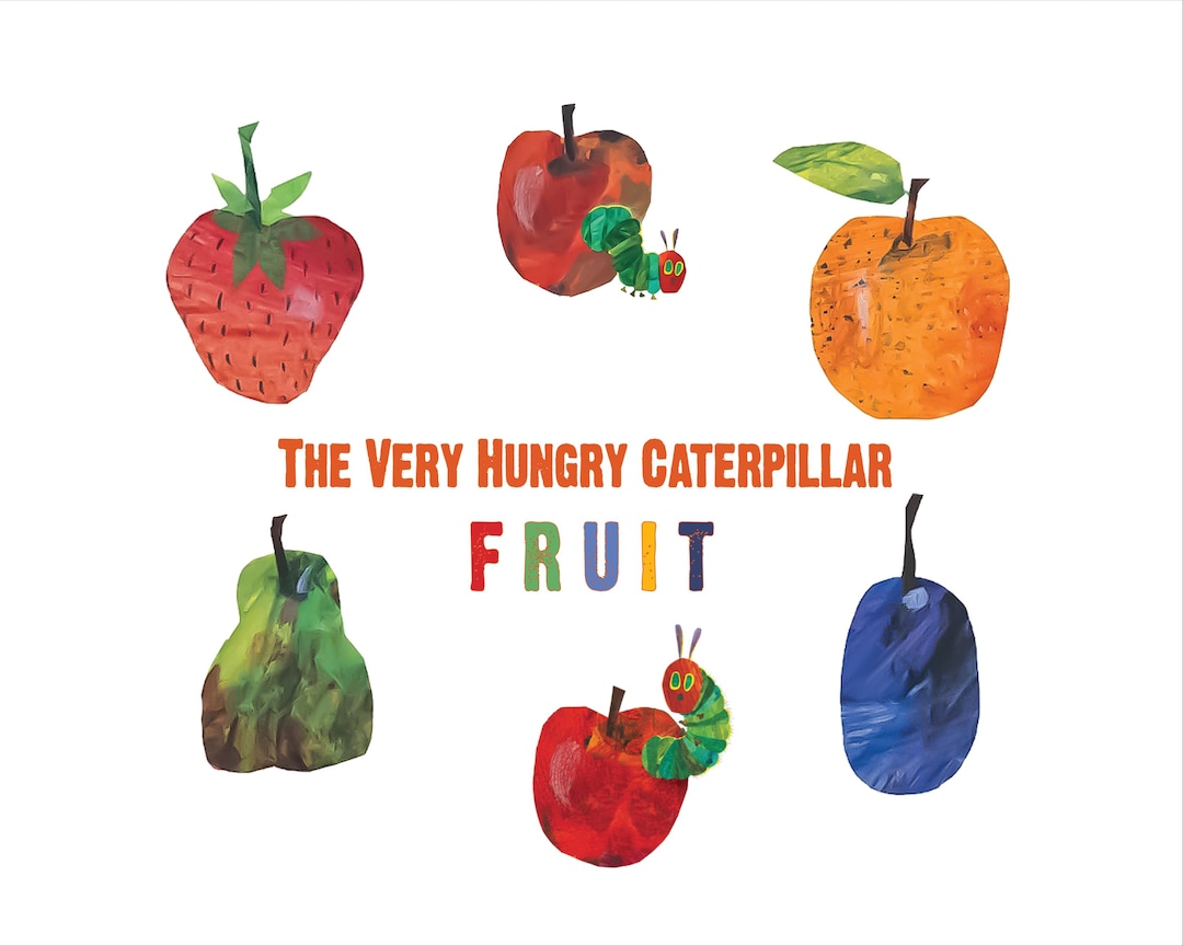 The Very Hungry Caterpillar Clipart PNG, Fruits Transparent Edition ...