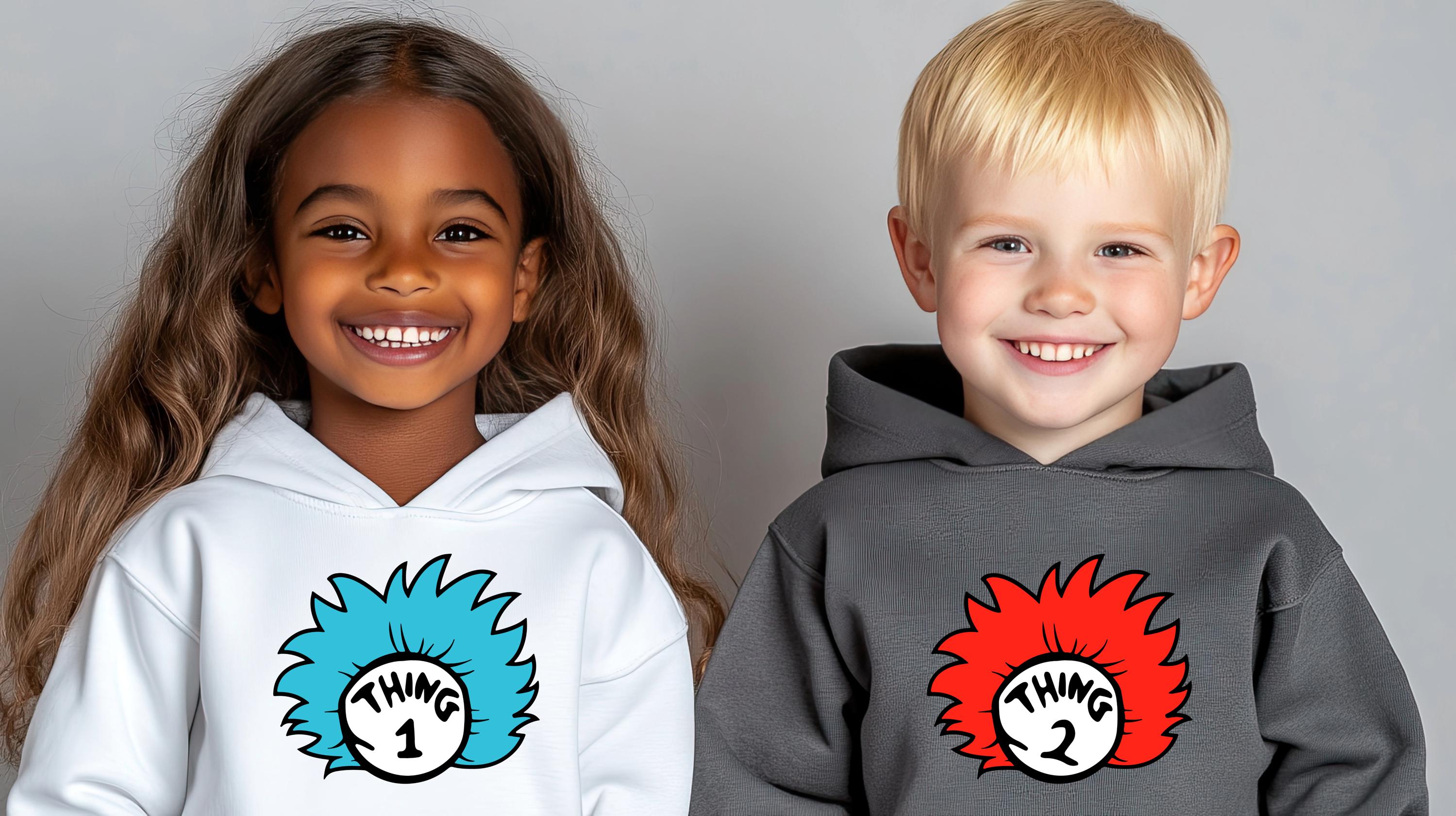 Thing 1 Thing 2 SVG, Thing 1 and Thing 2 Png Svg Pdf Eps Dxf High ...