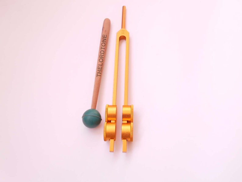 Candida 55hz Double Weighted Gold Colour Tuning Fork With Extra ...