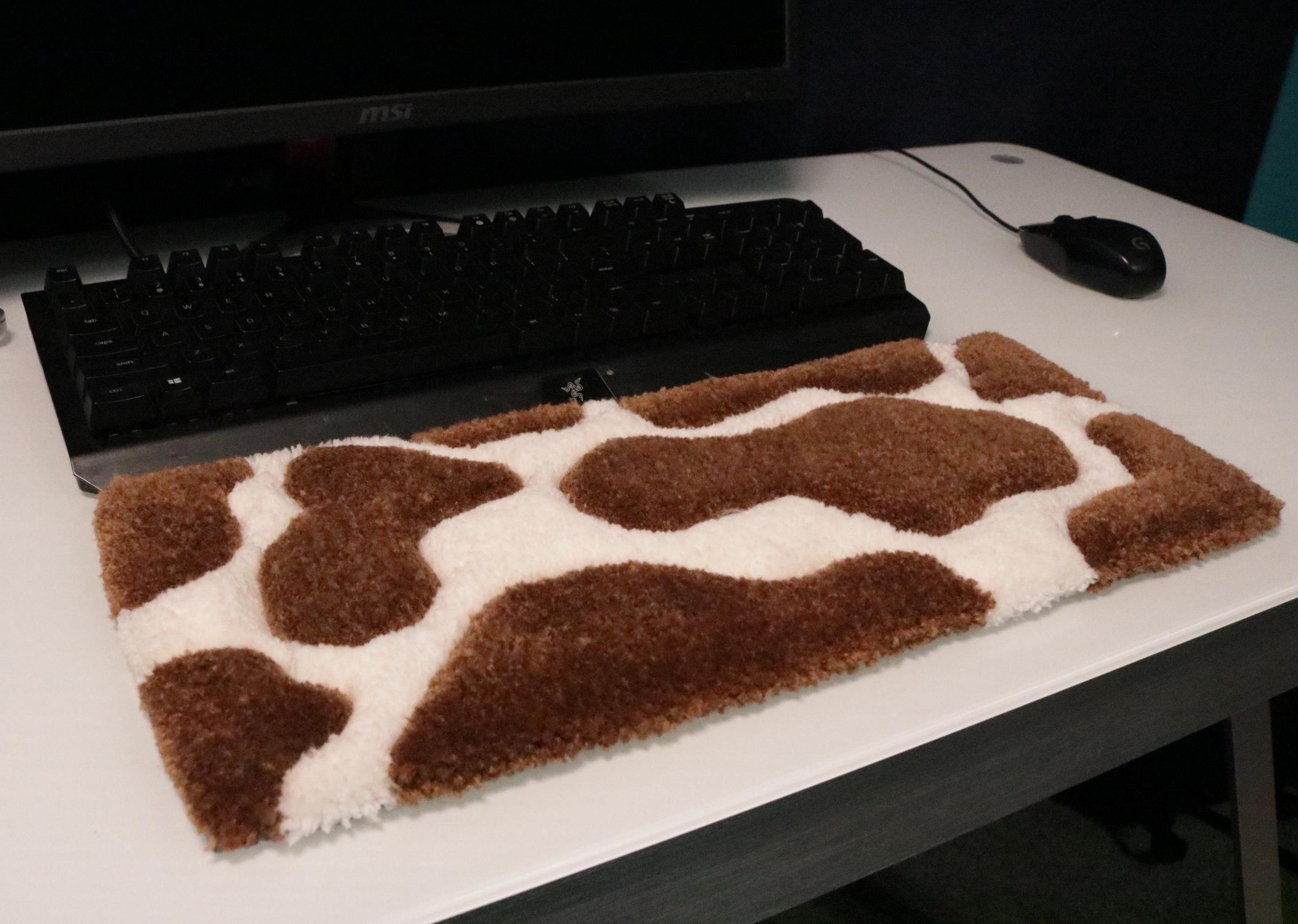 Brown Cow Print Keyboard Rug - Etsy