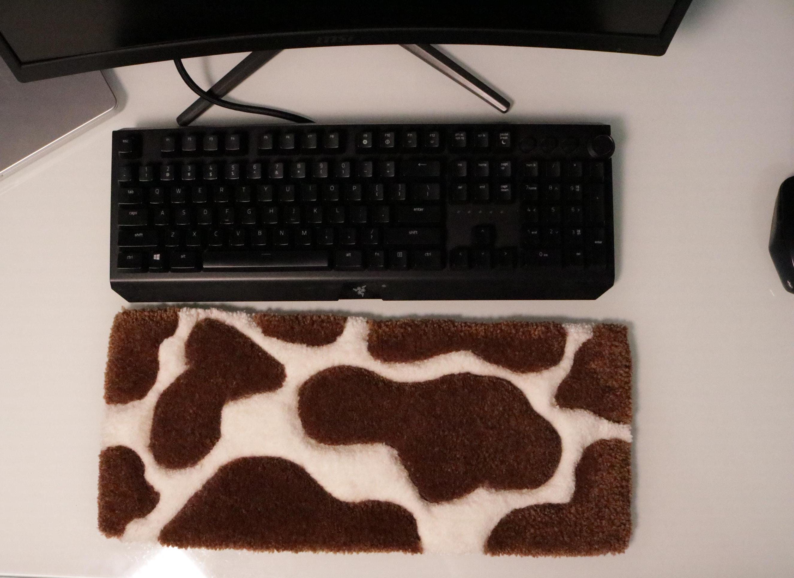 Brown Cow Print Keyboard Rug - Etsy