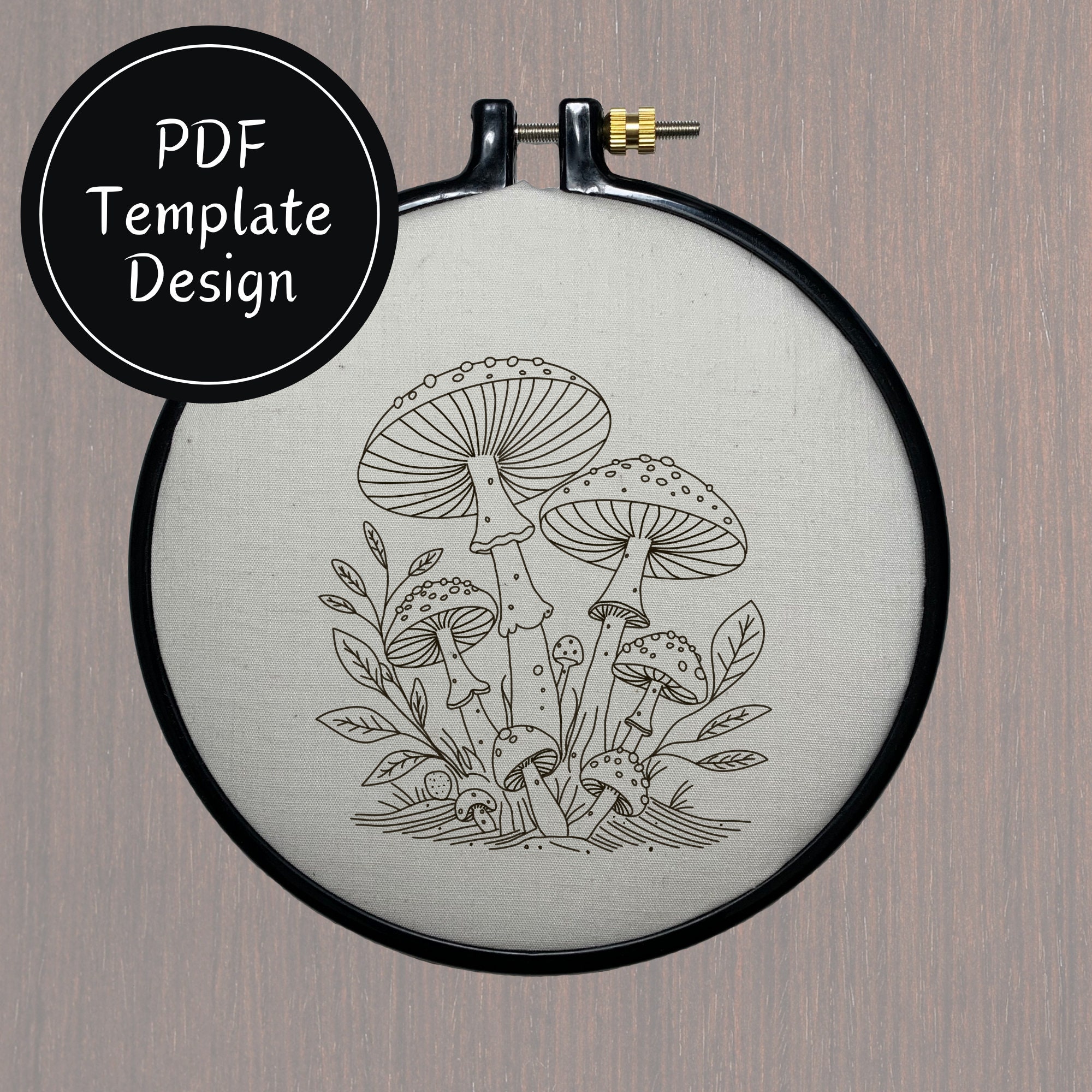 Mushrooms Hand Embroidery Pattern - DIY Design - Etsy