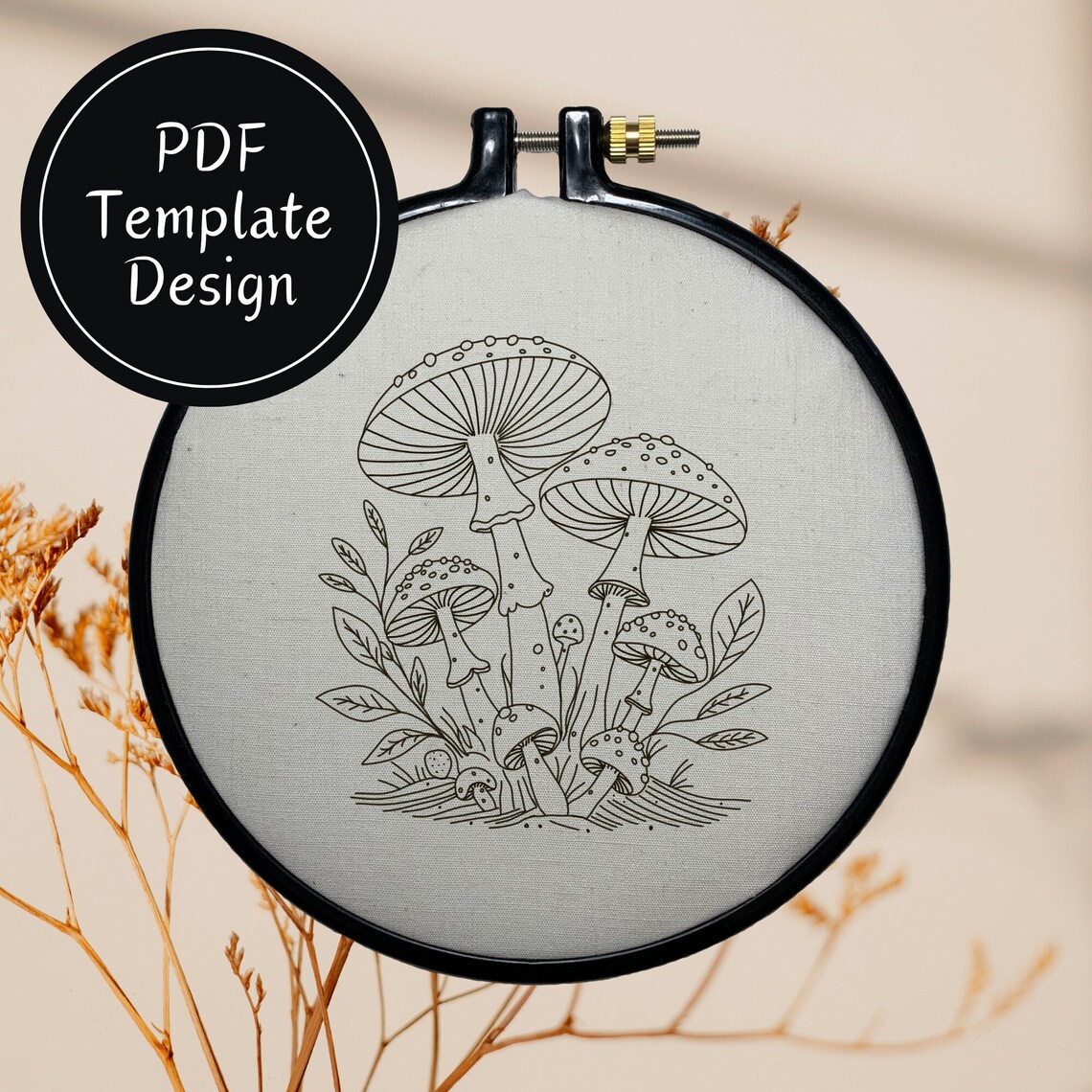 Mushrooms Hand Embroidery Pattern - DIY Design - Etsy