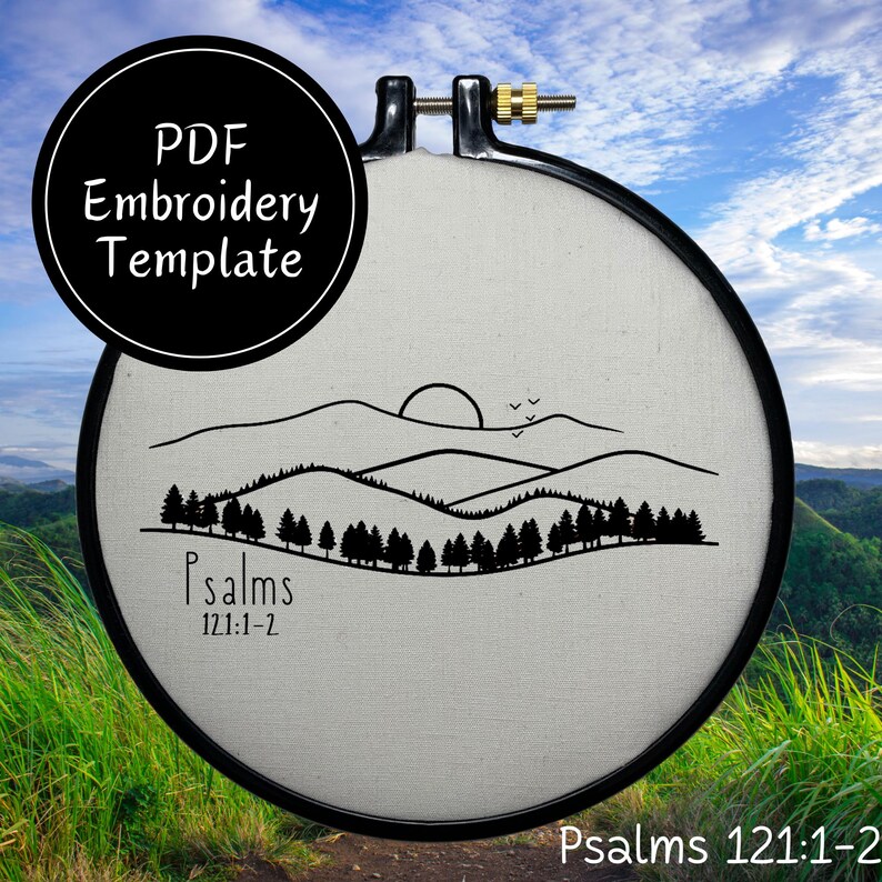 Scripture Christian Hand Embroidery Pattern DIY Embroidery - Etsy