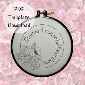 Uplifting Quote Hand Embroidery Pattern - DIY Design - Etsy