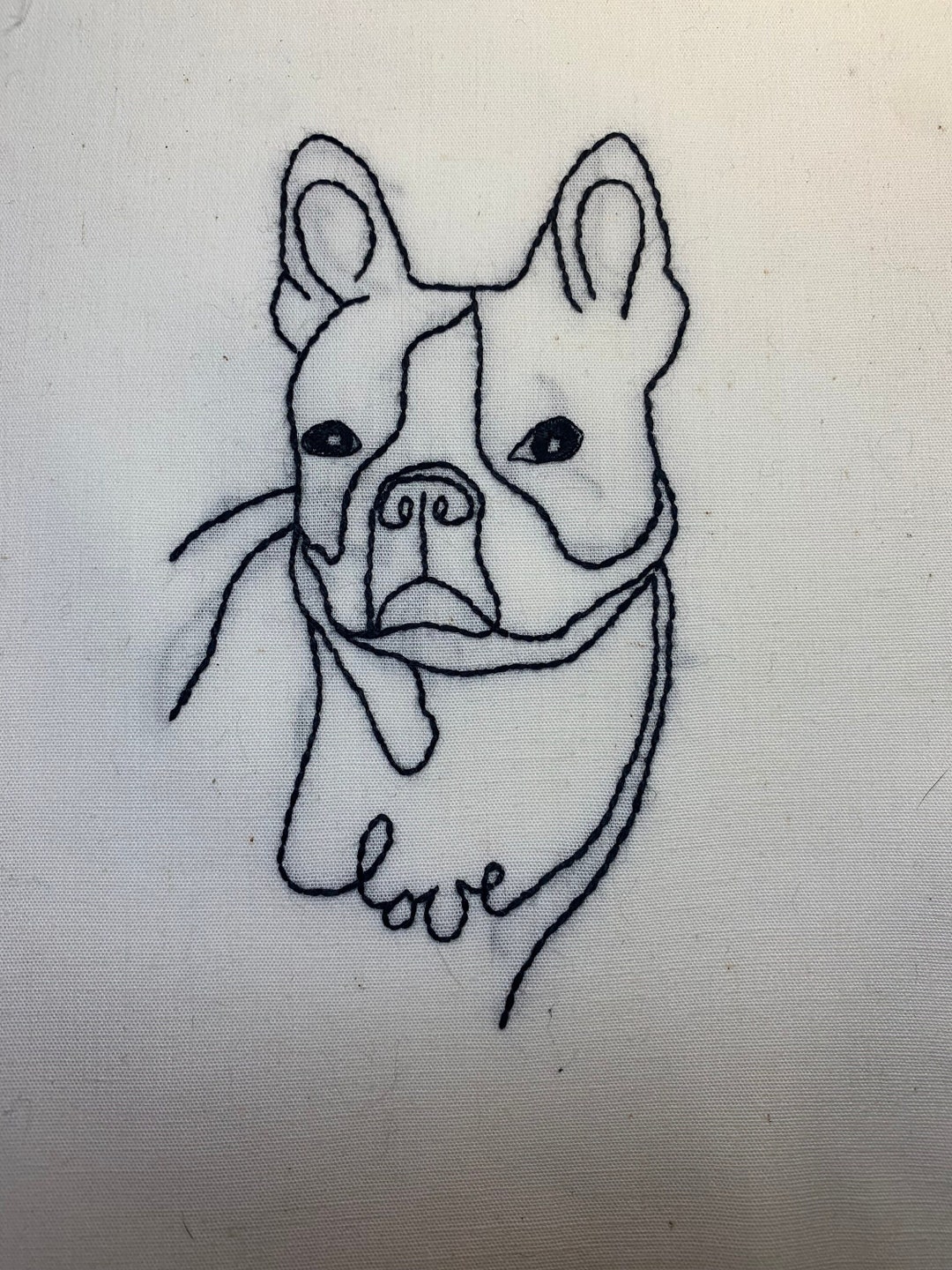 Boston Terrier Easy Embroidery Pattern (instant Download) - Etsy
