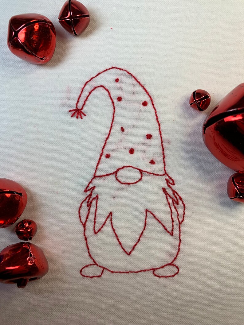 Gnome Wizard Hand Embroidery Pattern PDF Download - Etsy
